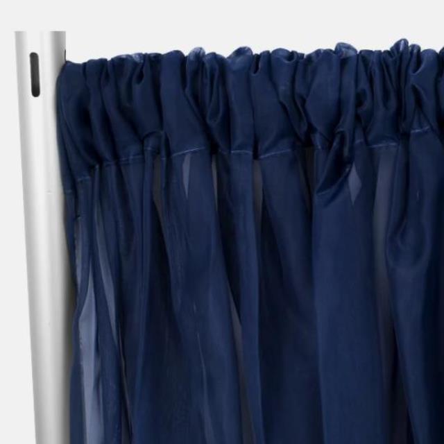 12'X10' Navy Blue Voile Drape Panel - Photo Backdrop – River City Sales