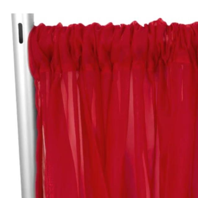 12'X10' Red Voile Drape Panel - Stage Curtains – River City Sales